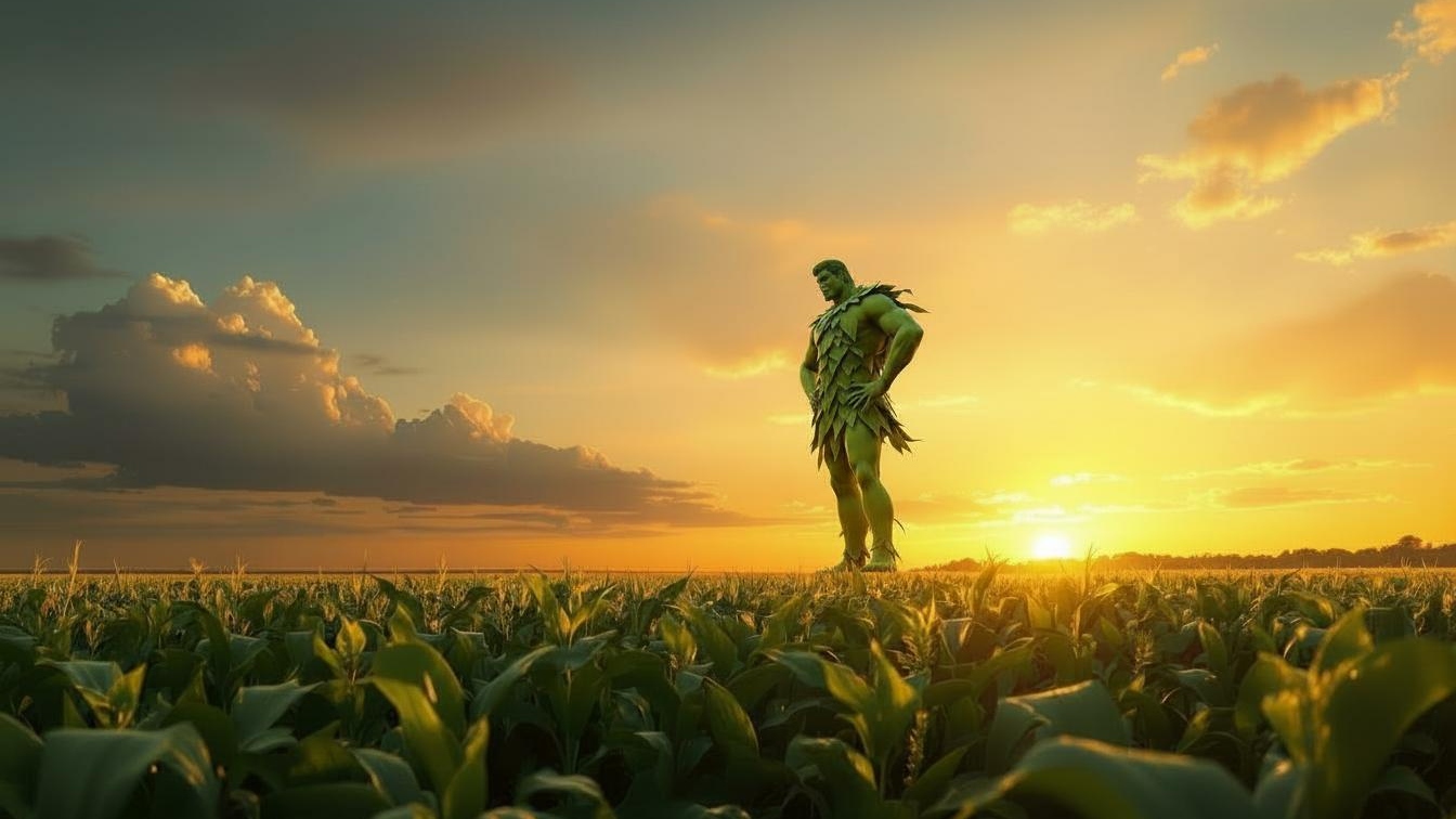 Giant Green Giant Statue - WhiteClouds