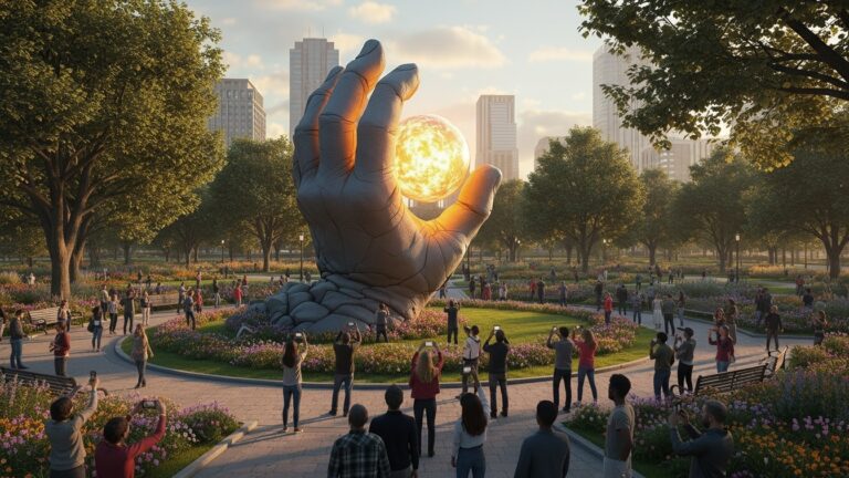 Giant Hand Statue - WhiteClouds