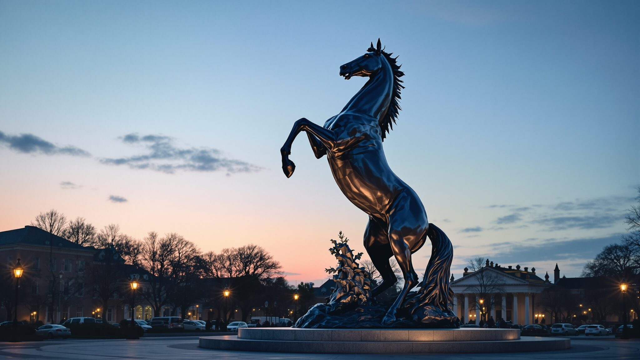 Giant Horse Statue - WhiteClouds