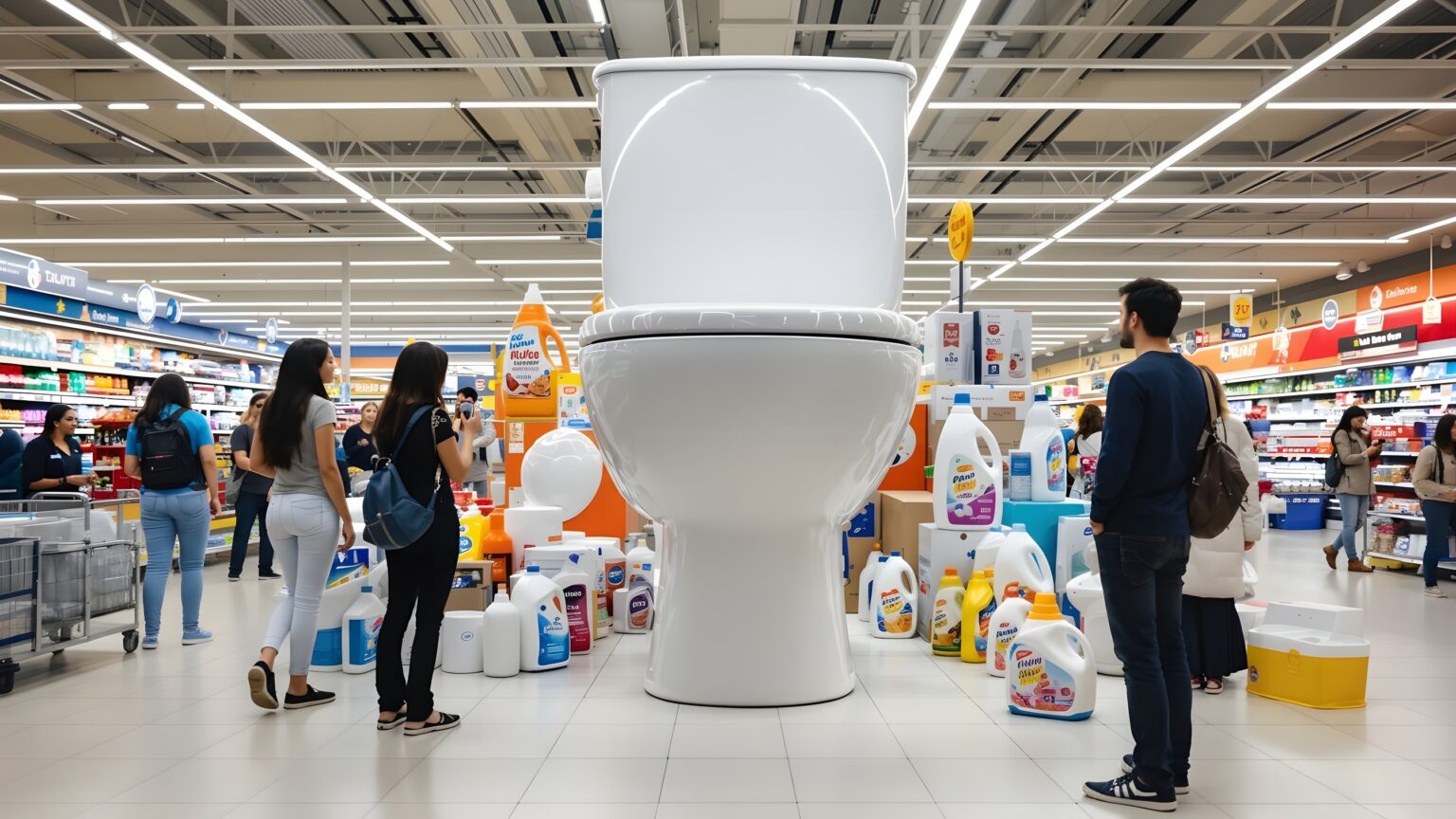 Giant Toilet Prop - WhiteClouds