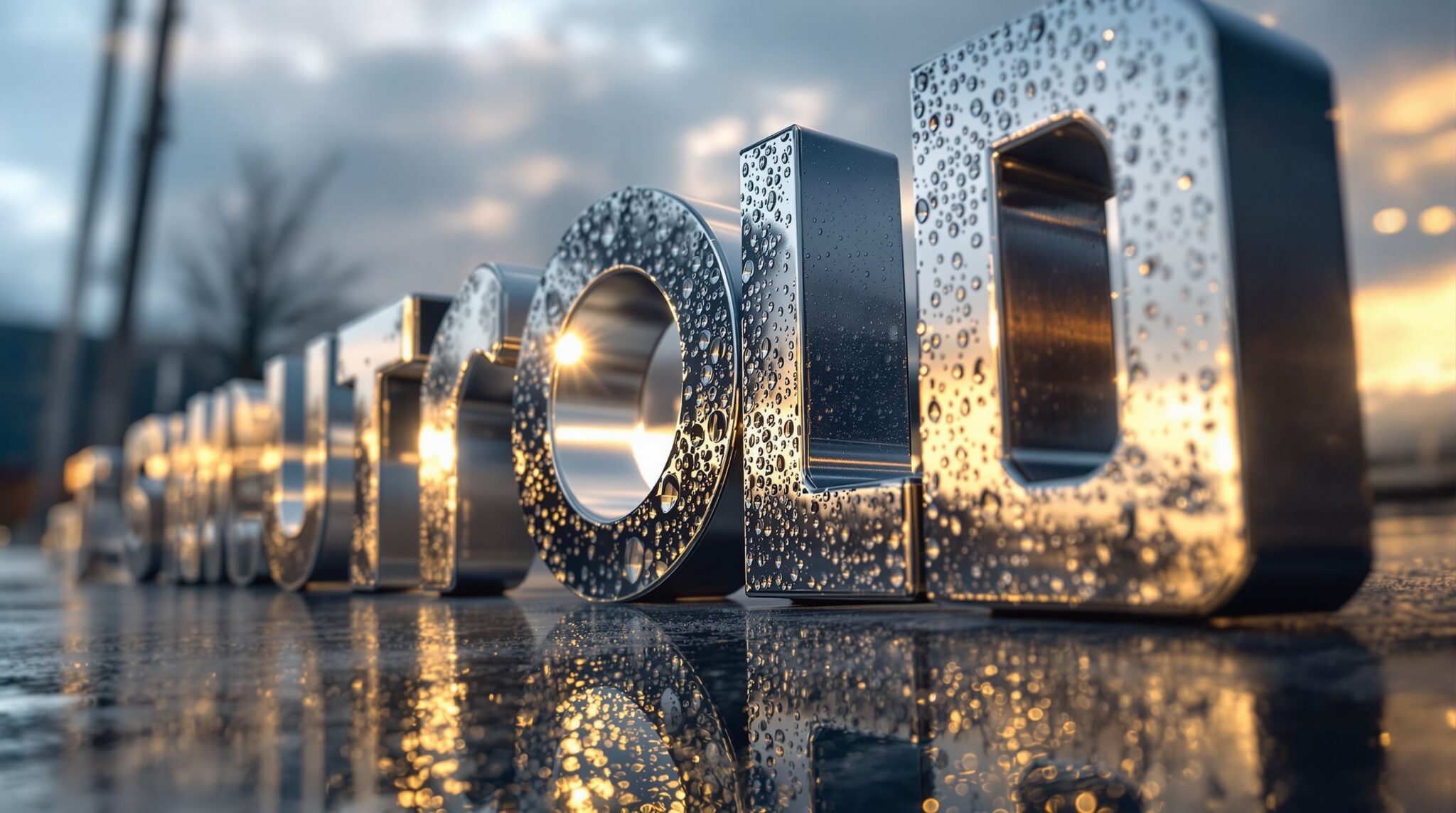 Polished Aluminum Letters - WhiteClouds