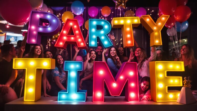 Foam Letters as Photo Booth Props - WhiteClouds