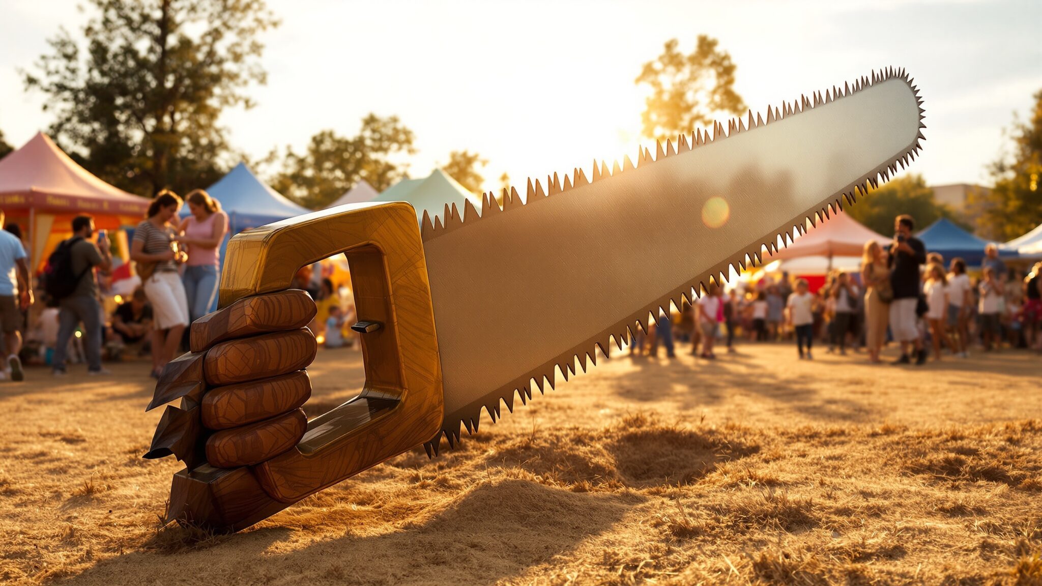 Giant Hand Saw Prop - WhiteClouds