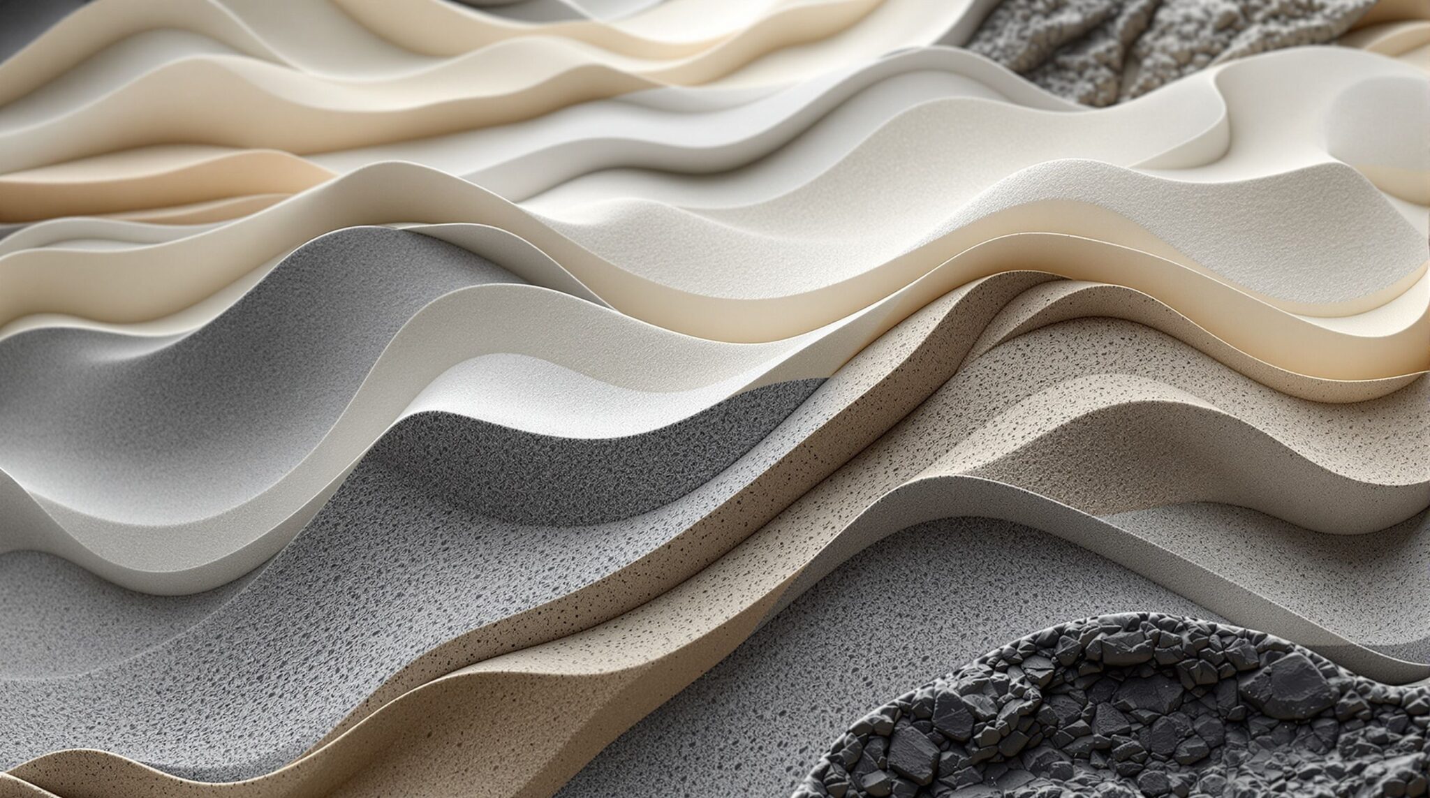 Patagonia Retail Wall with Layered Foam Topography - WhiteClouds