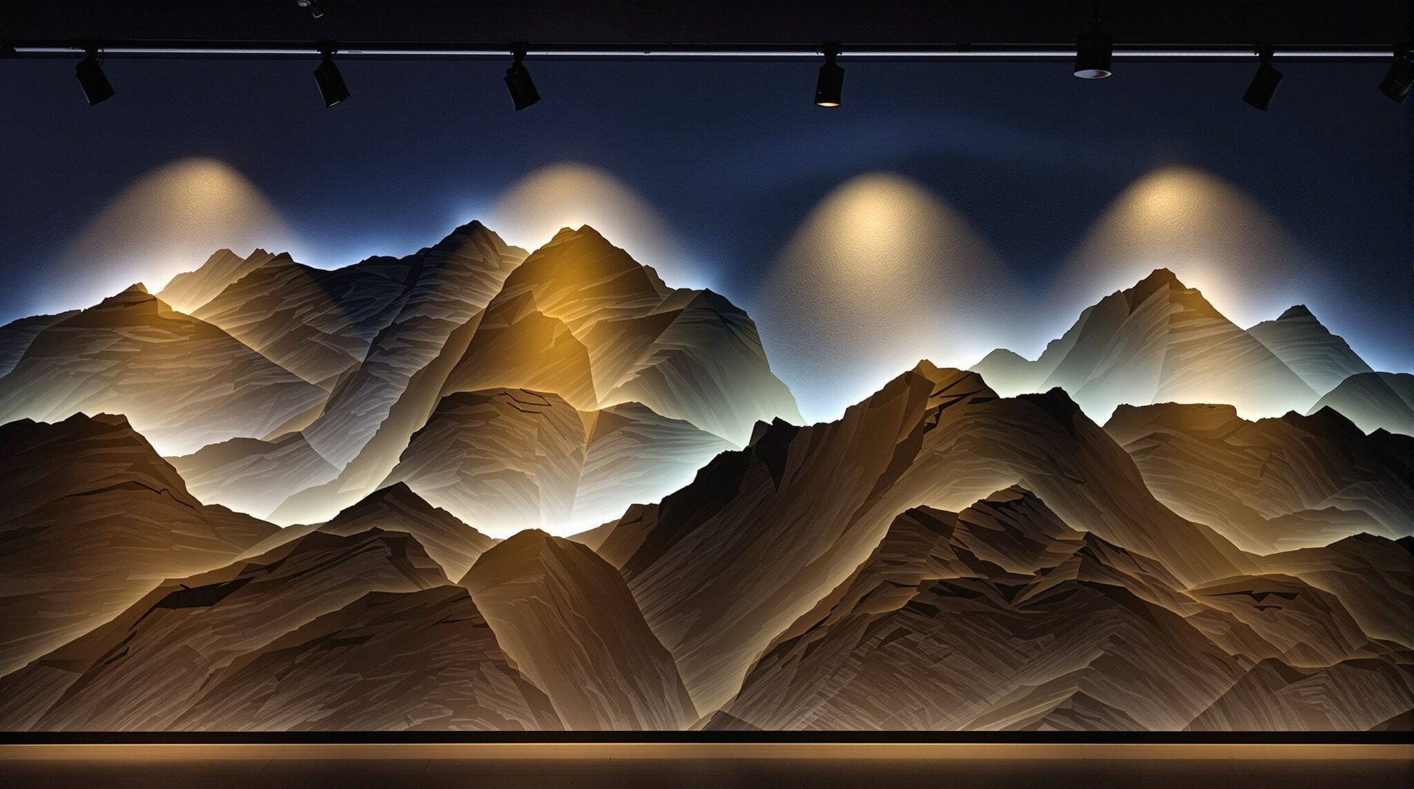 Patagonia Retail Wall with Layered Foam Topography - WhiteClouds