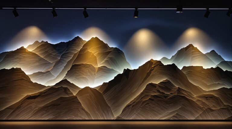 Patagonia Retail Wall with Layered Foam Topography - WhiteClouds
