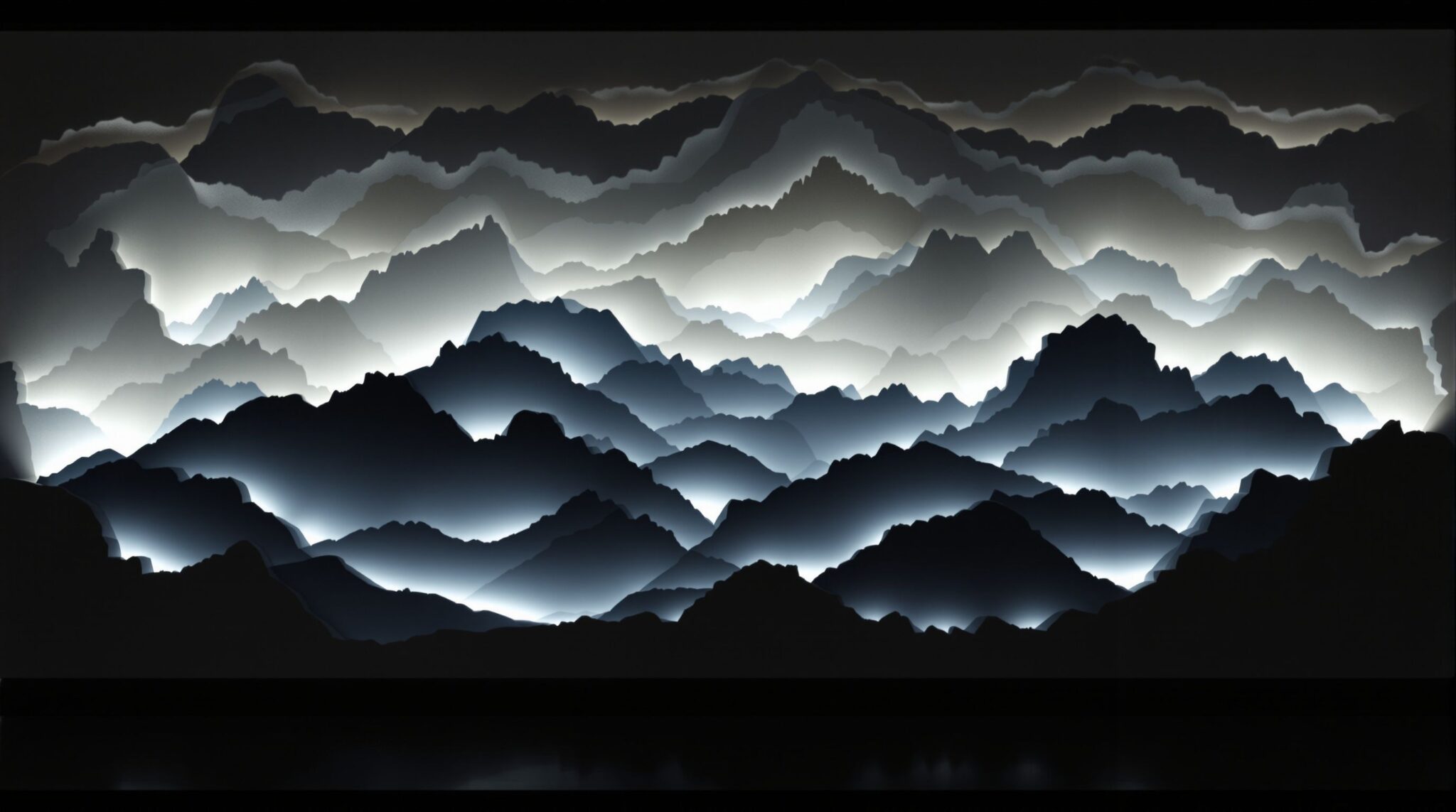 Patagonia Retail Wall with Layered Foam Topography - WhiteClouds