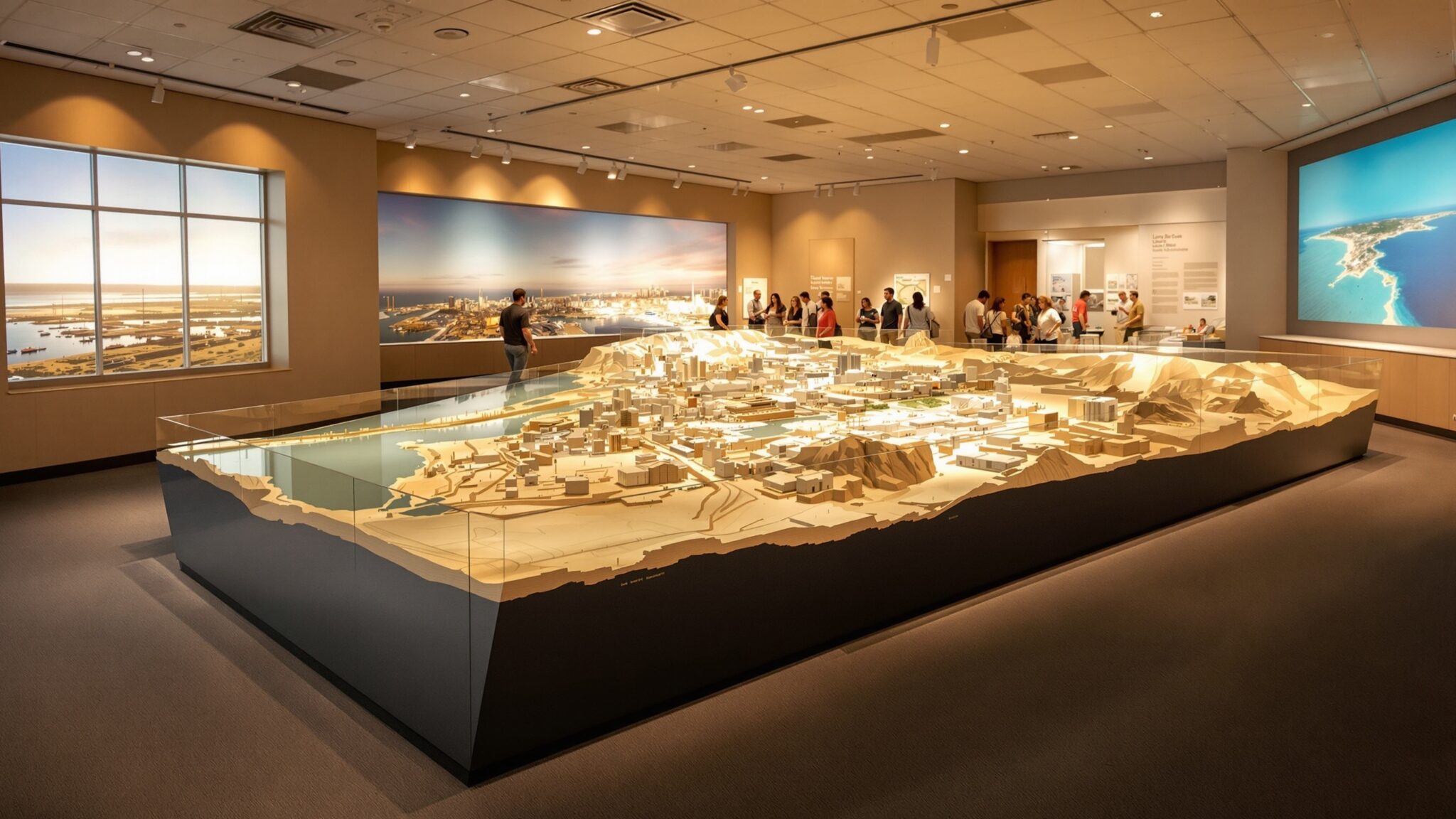 3D Topographic Map of Long Beach, CA - WhiteClouds