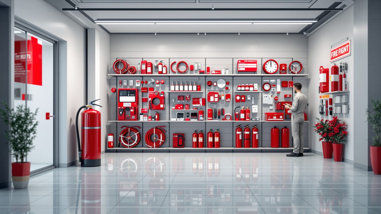 Giant Fire Extinguisher Prop - WhiteClouds