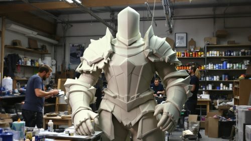 Foam Carving for Giant Character Models - WhiteClouds