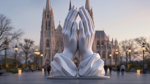 Giant Hand Statue - WhiteClouds